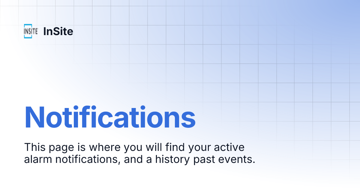 Notifications | InSite